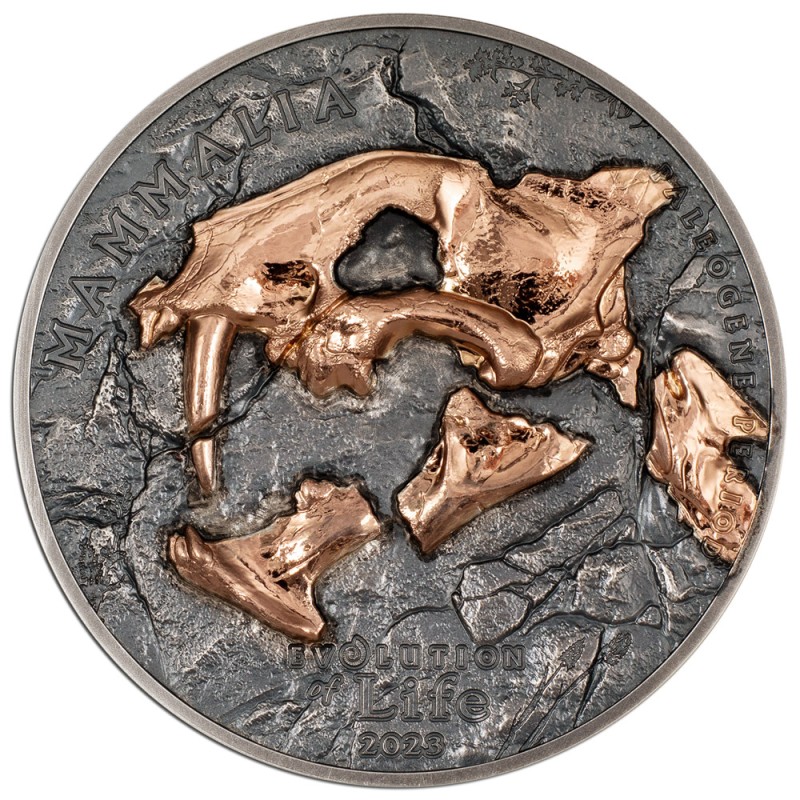EVOLUTION OF LIFE: NIMRAVIDAE 2023 Mongolia 1oz silver coin