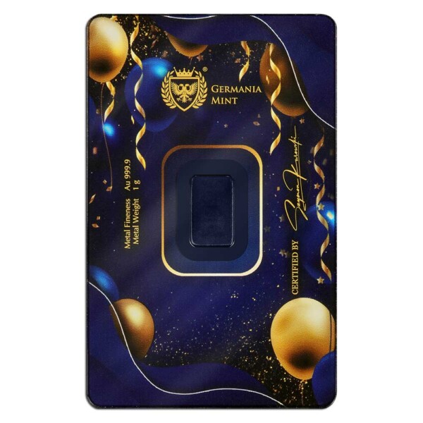 HAPPY BIRTHDAY - 1g .9999 gold bar in card
